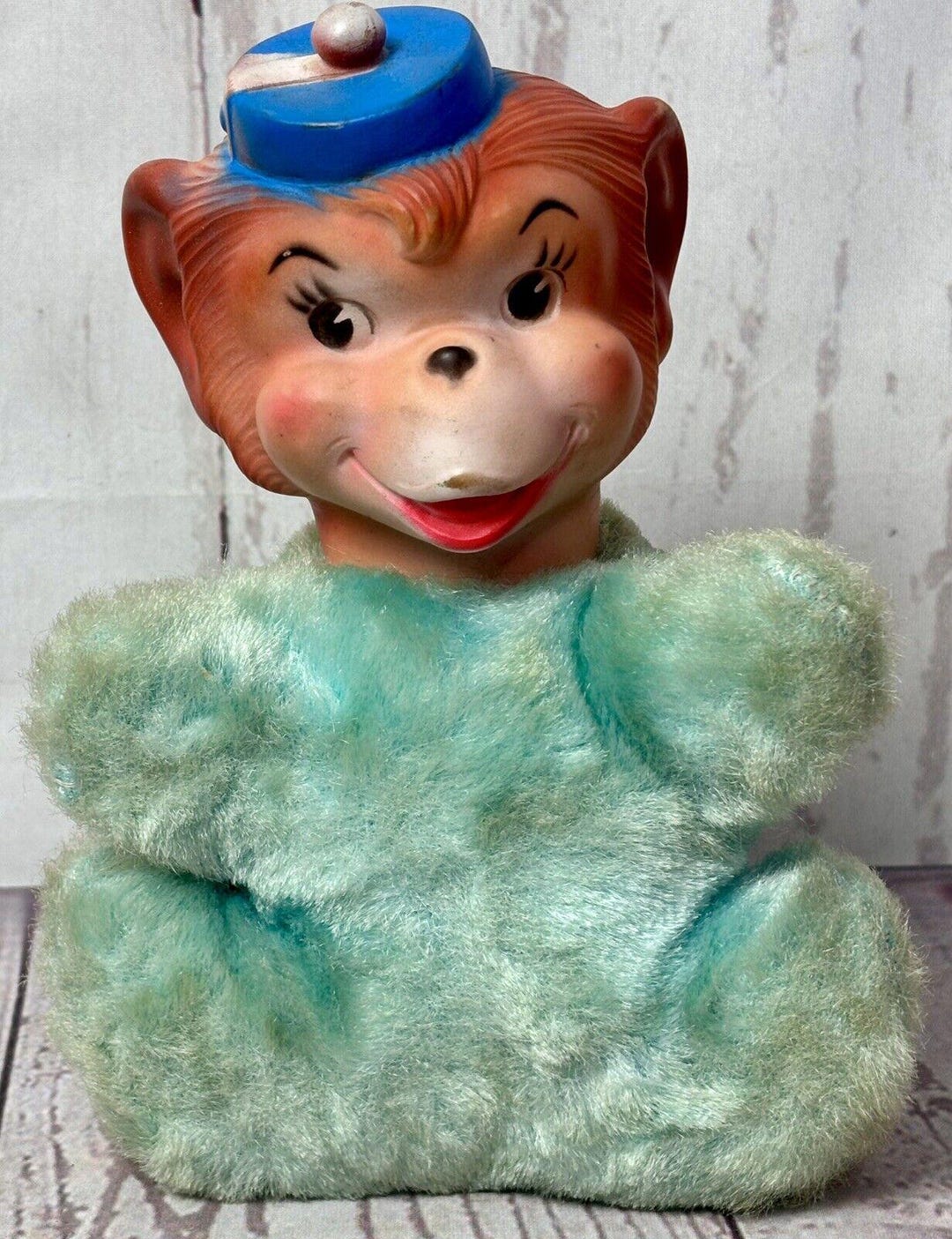Vintage Bellhop Monkey Doll Rubber Face Stuffed 8” RARE - Etsy