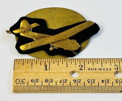 WWII British Airborne Glider Pilot Cap Badge Brass Oval Black Felt ...