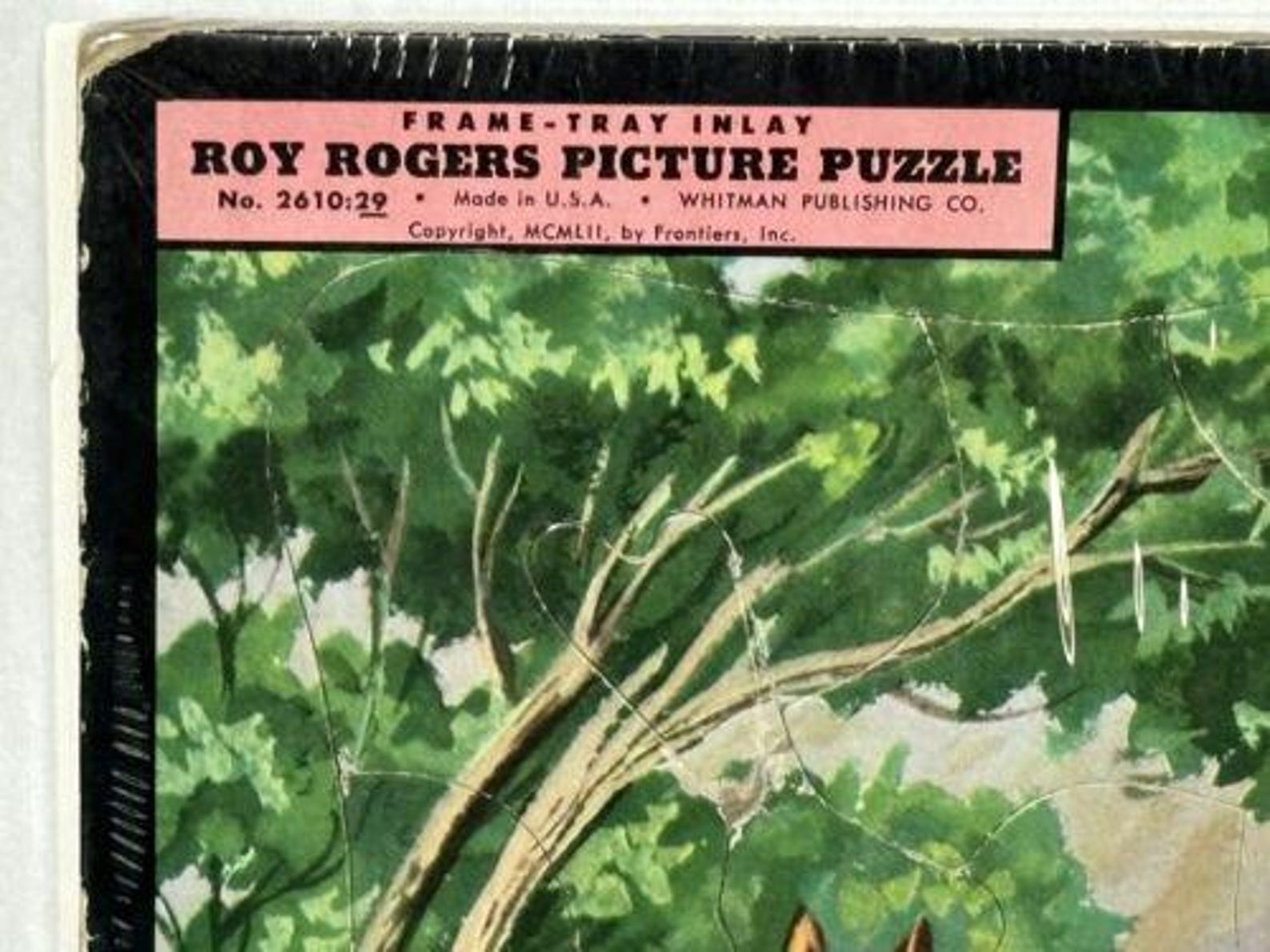 1953 Roy Rogers Picture Puzzle (frame Tray)~calf Roping~no. 2610:29~15 ...