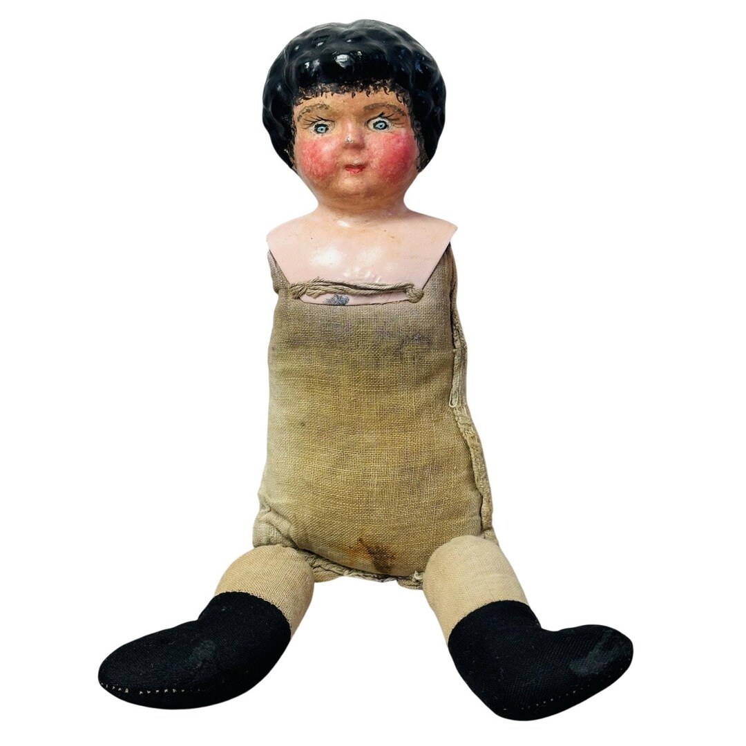 Antique German Minerva Tin Doll Head Tin Metal Doll Hand Painted - Etsy