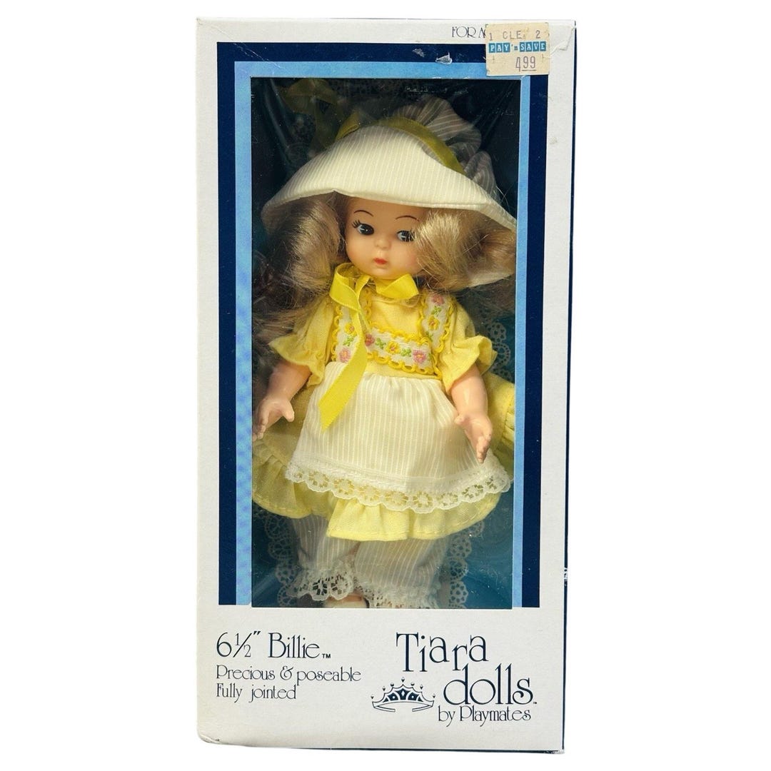 Vintage 1981 Tiara Dolls by Playmates Billie 6 1/2" Fully Jointed W/box ...