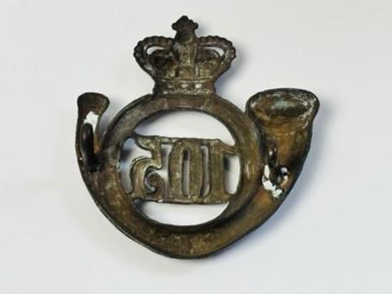 105th Madras Light Infantry Cap Badge British Army 1874–81 Crown Bugle ...