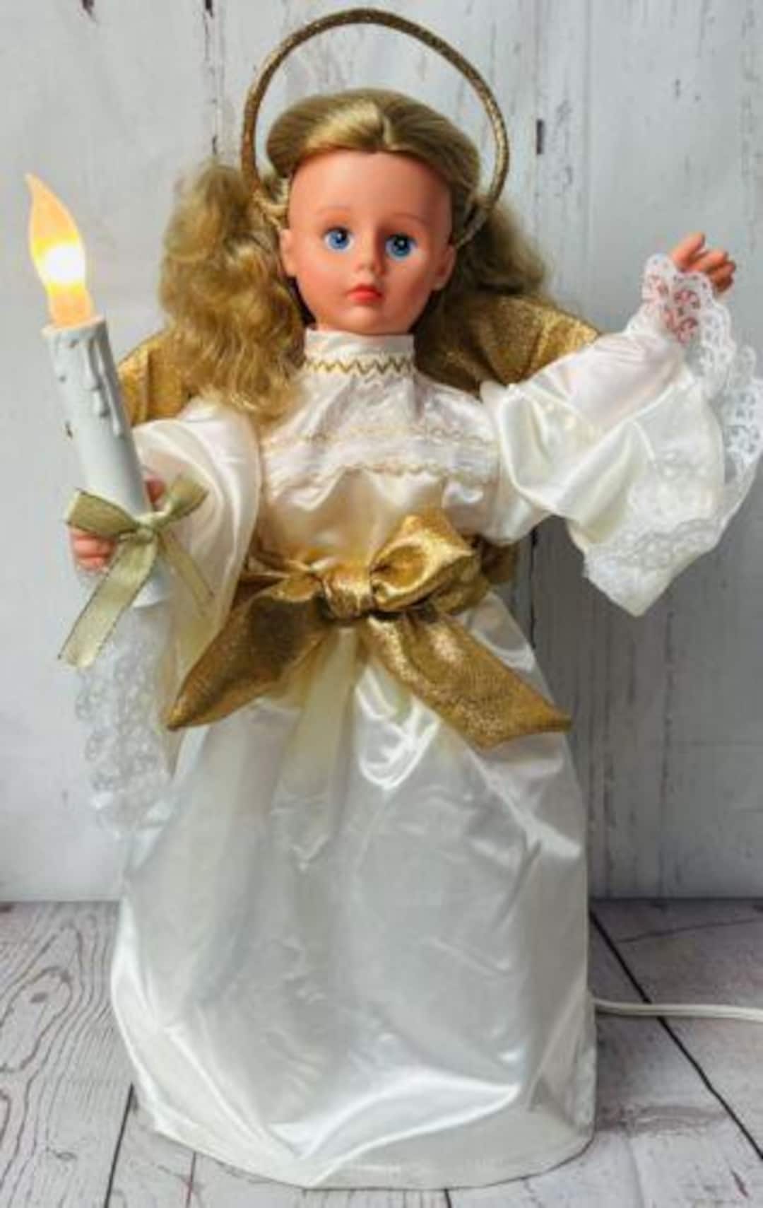 Vintage Santa’s Best Christmas Animated Angel Figure Light W/ Motion 20 ...