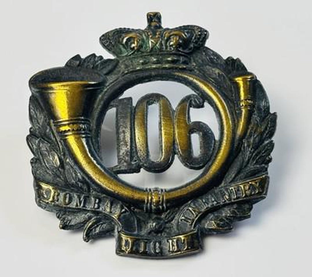 106th Bombay Light Infantry Glengarry Badge Victorian Era Brass Bugle ...