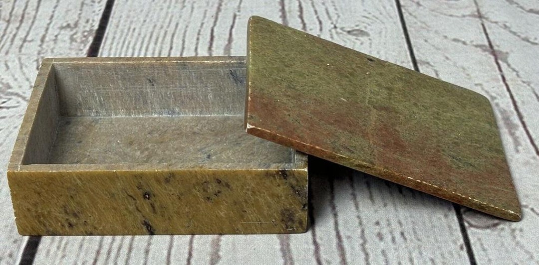 Small Marble Box With Lid Trinket Gift 4.25” X 3 X 1.25” - Etsy