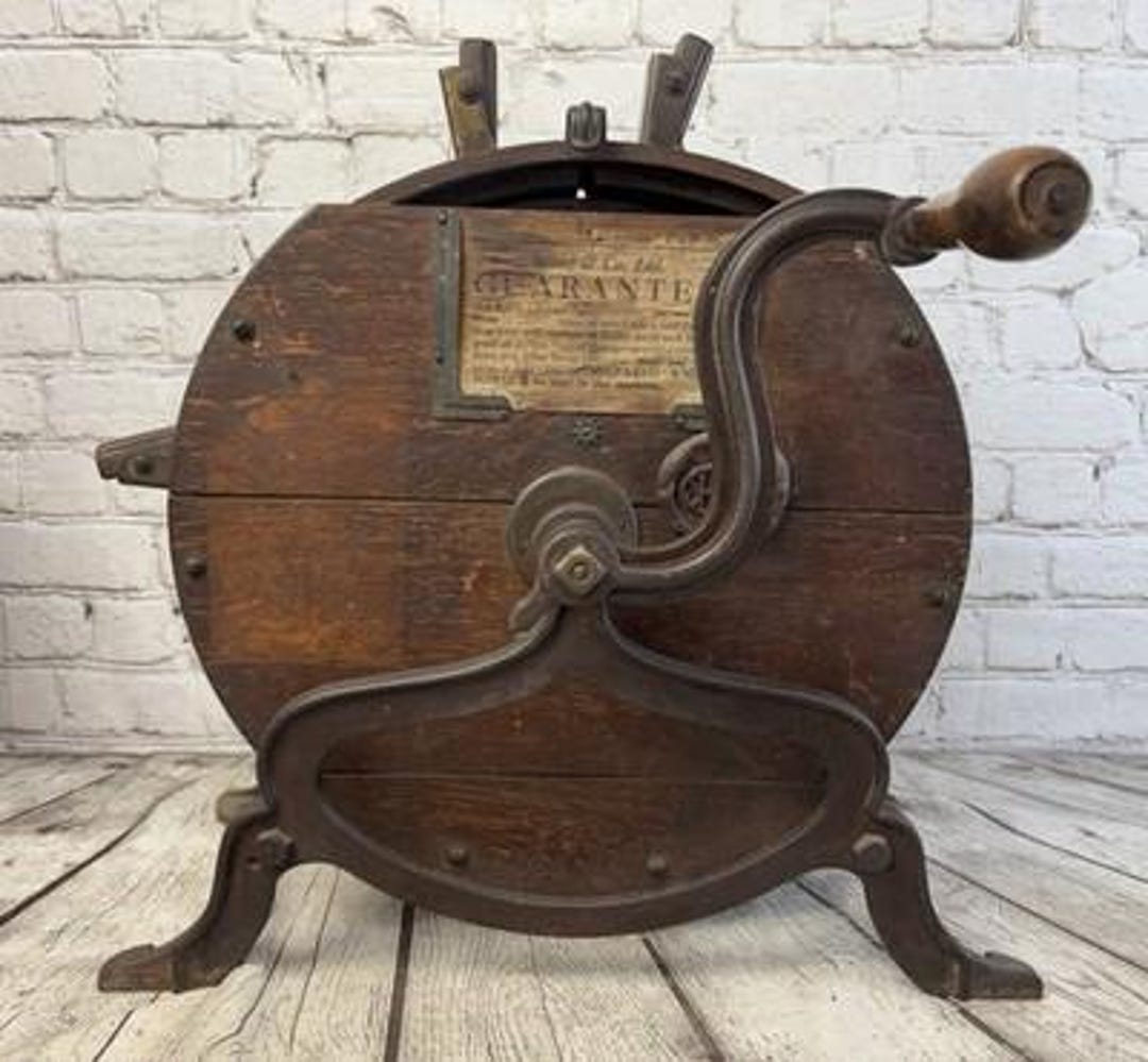 C.1890s Spong & Co. No. 4 Knife Cleaner Victorian Cast Iron Wood Crank ...