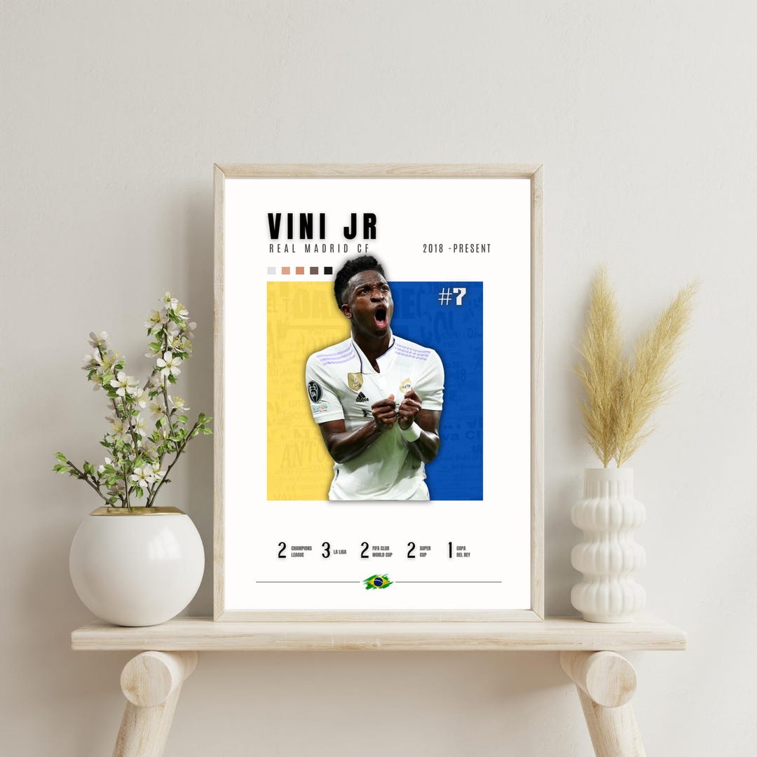 Vini Jr Poster, Vini Jr Wallpaper, Football Player Poster, Vini Jr Wall ...