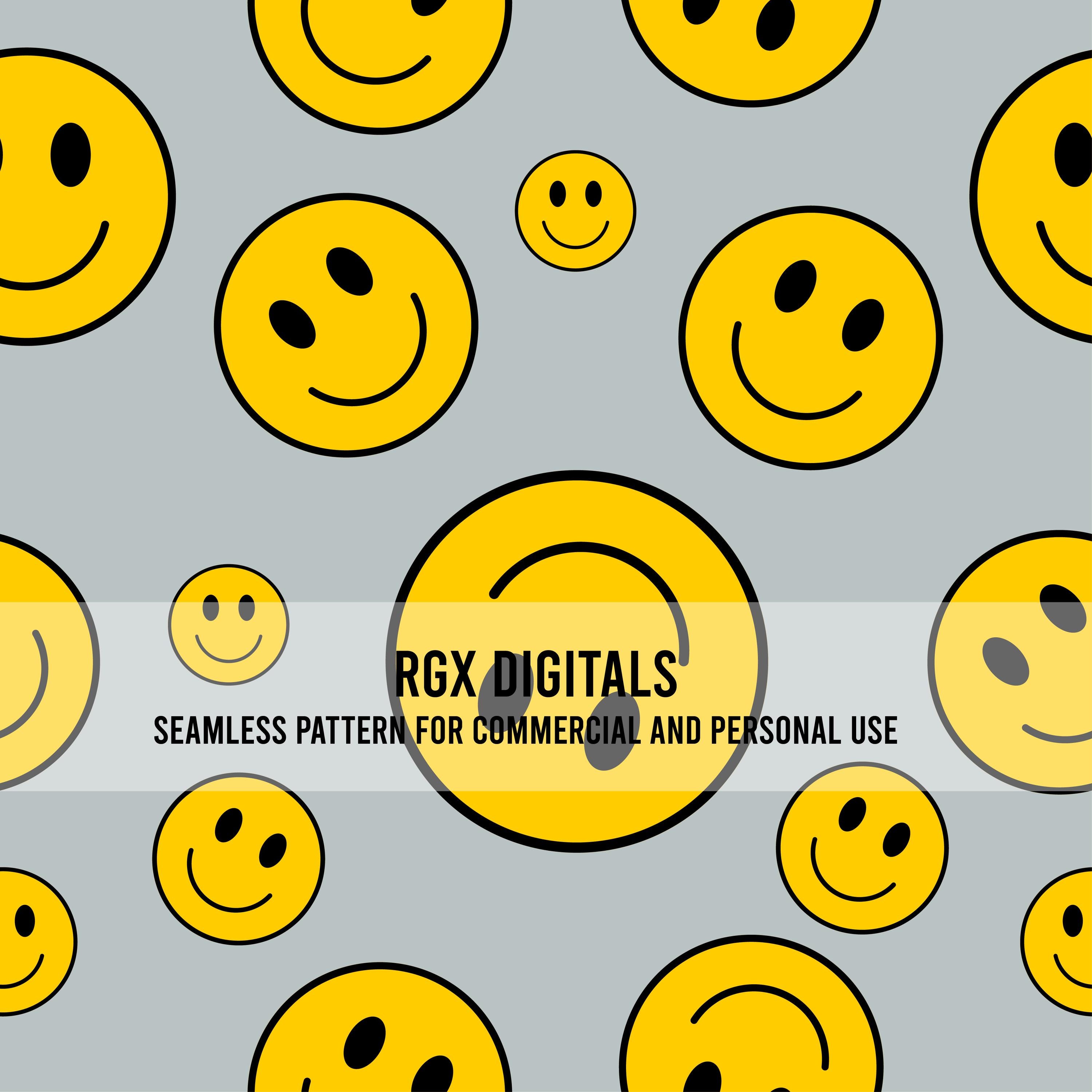 Smiley Face Seamless Pattern, Boy Seamless Pattern, Boy Sublimation ...