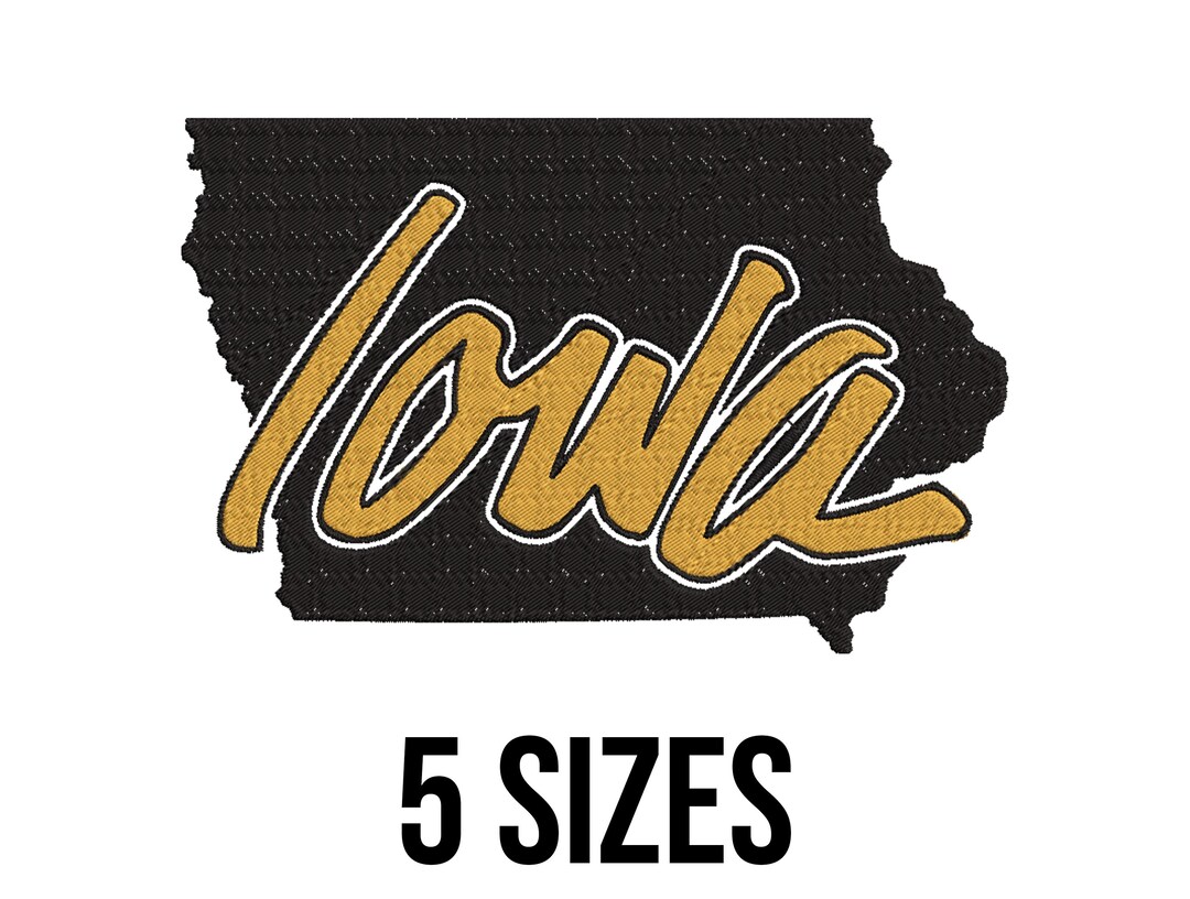 Lowa Embroidery Design - Lowa State Embroidery Design - Lowa Silhouette ...