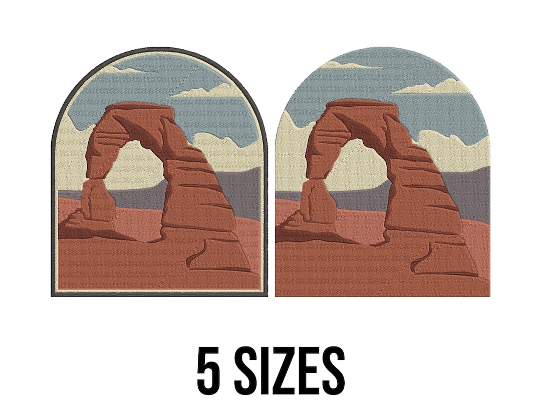 Arches National Park Embroidery Design - Arches Utah Embroidery Design ...