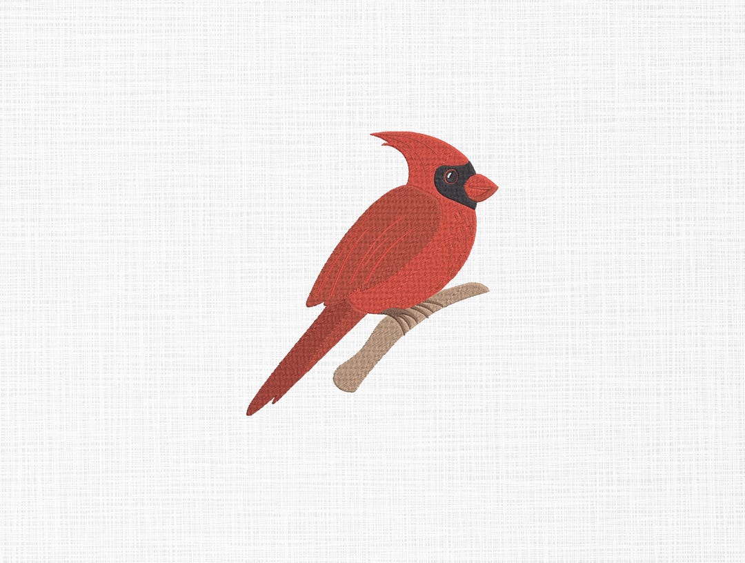 Cardinal Bird Embroidery Design - Northern Cardinal Bird Embroidery ...
