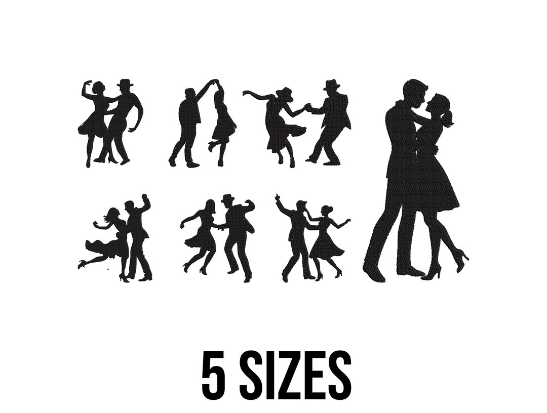 Dancers Bundle Embroidery Design - Dancing Couple Embroidery Design ...