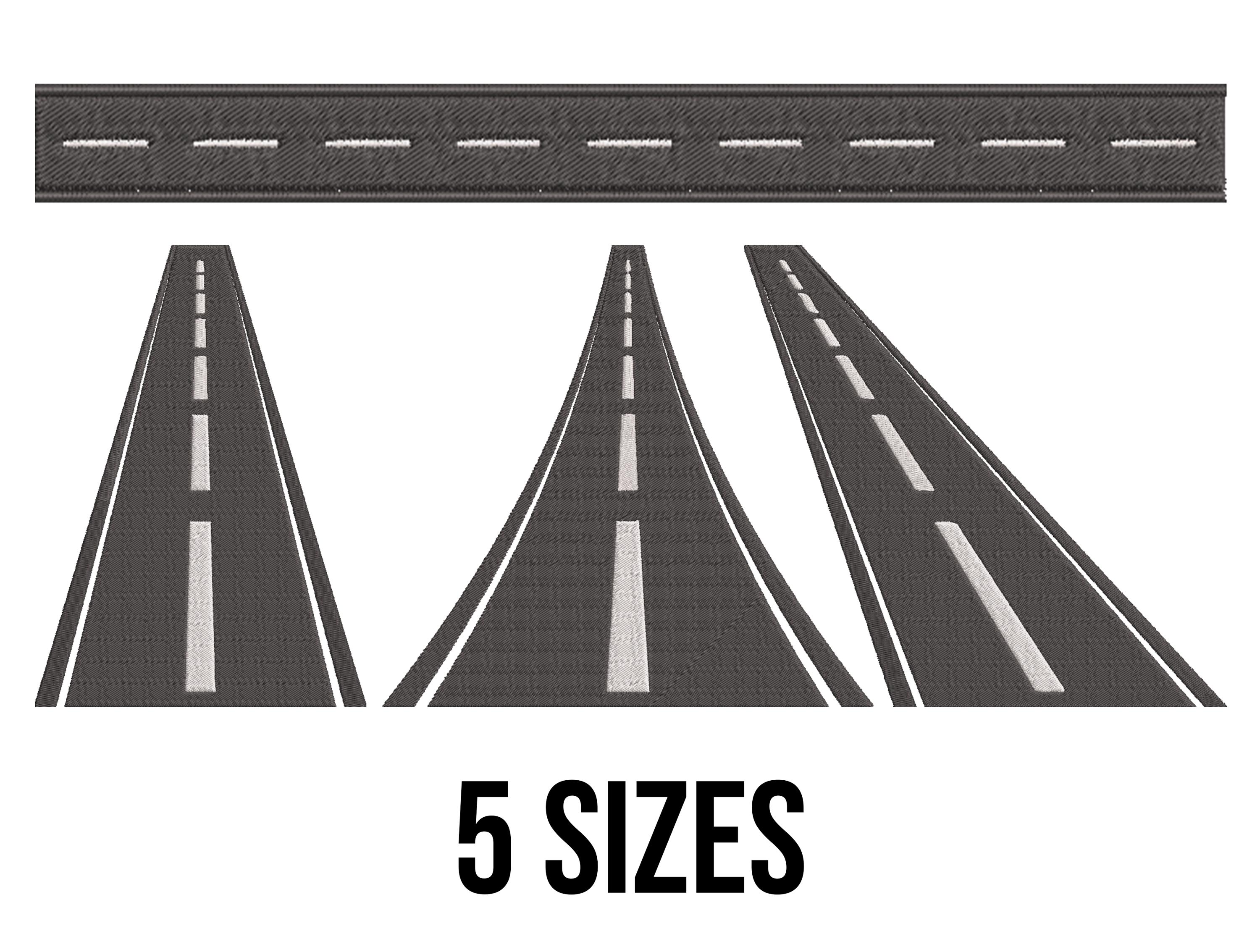 Road Bundle Embroidery Design - Motorway Embroidery Design - Highway ...