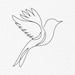 Bird Embroidery Design - Flying Bird Outlines Embroidery Design - Bird ...