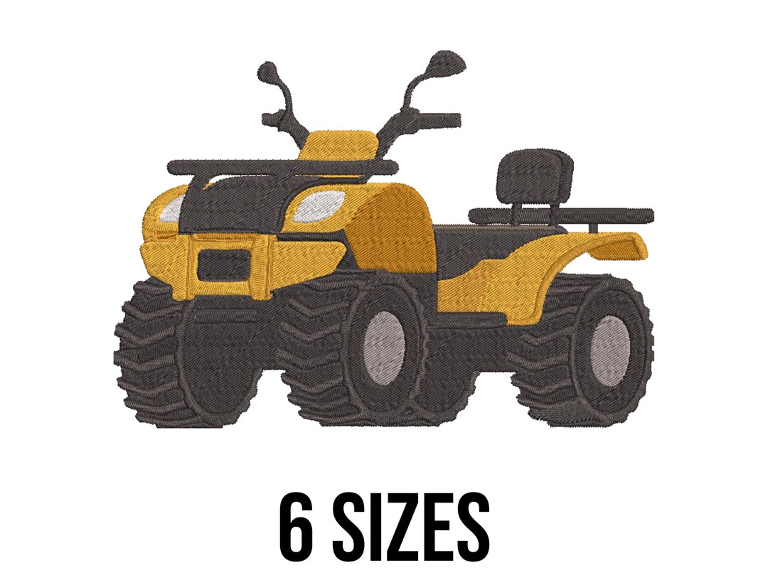 Quad Bike Embroidery Design - ATV Embroidery Design - Four Wheeler Quad ...