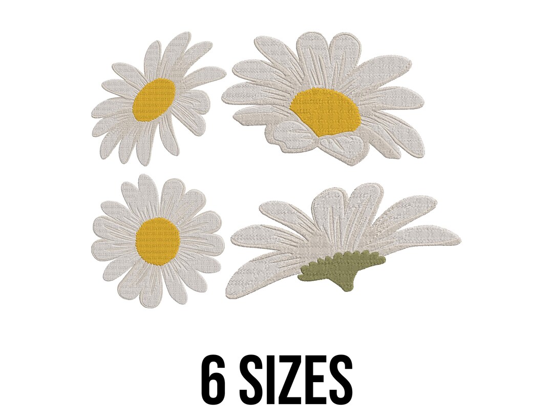 Daisy Flowers Bundle Embroidery Design - Beautiful Daisy Flowers ...