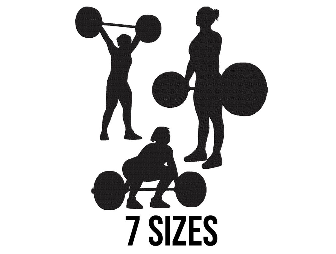 Weightlifting Girl Women Embroidery Design - Power Lifting Girl ...
