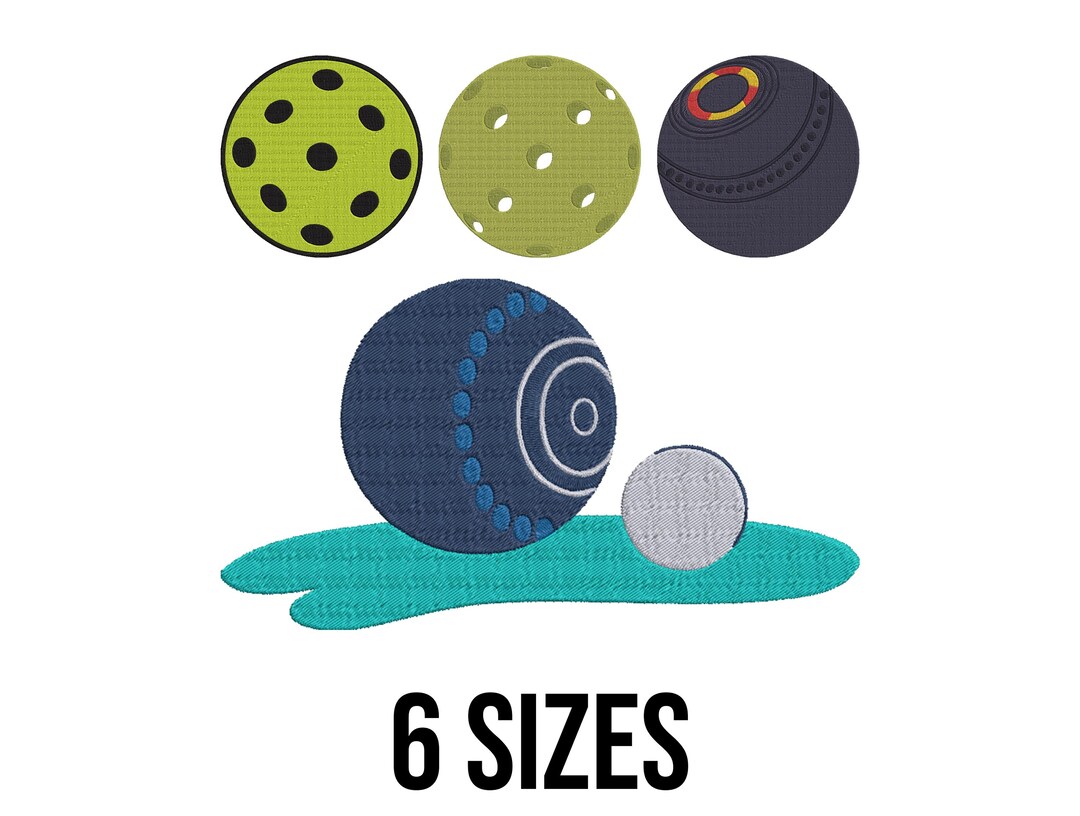 Lawn Bowls Embroidery Design - Lawn Bowl Embroidery Design - Lawn Balls ...