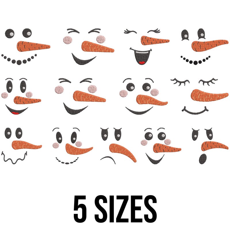 Snowman Eyes and Mouth - Etsy