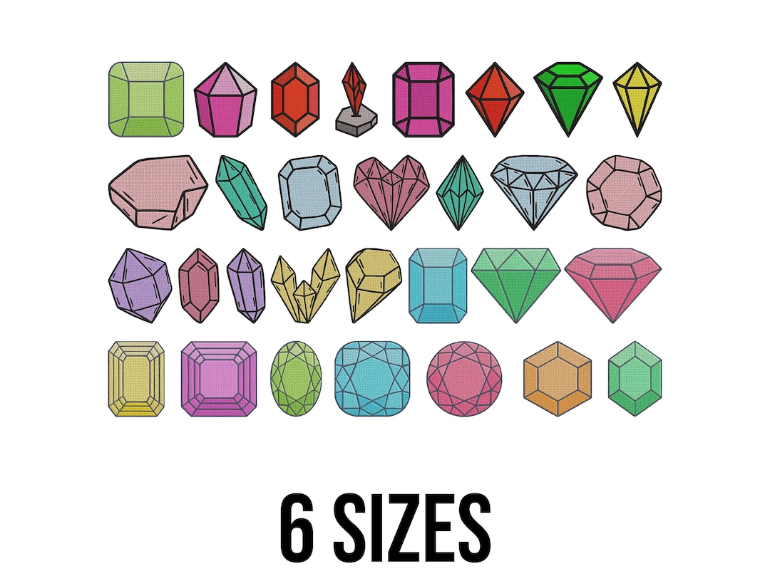 Precious Stones Embroidery Design - Crystal Embroidery Design ...
