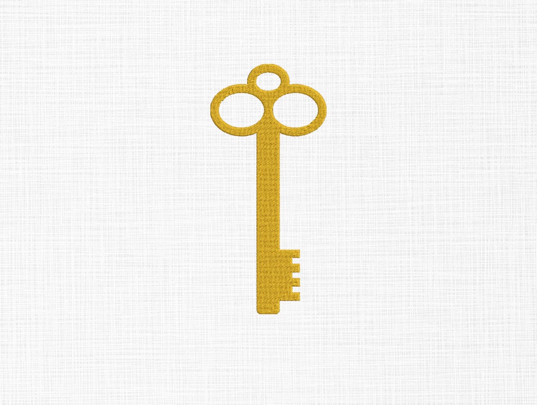 Key Embroidery Design - Old Key Embroidery - Vintage Key Embroidery ...