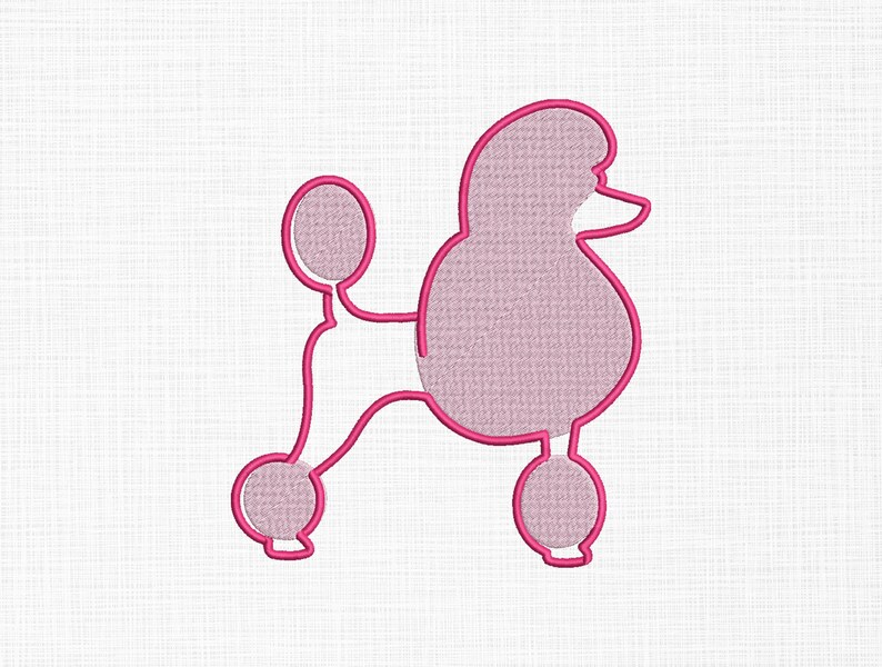 Poodle Embroidery Design - Dog Embroidery - Pet Animals Embroidery ...
