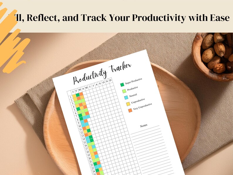 Productivity Tracker in Pixels - Printable Planner Page - Daily Task ...