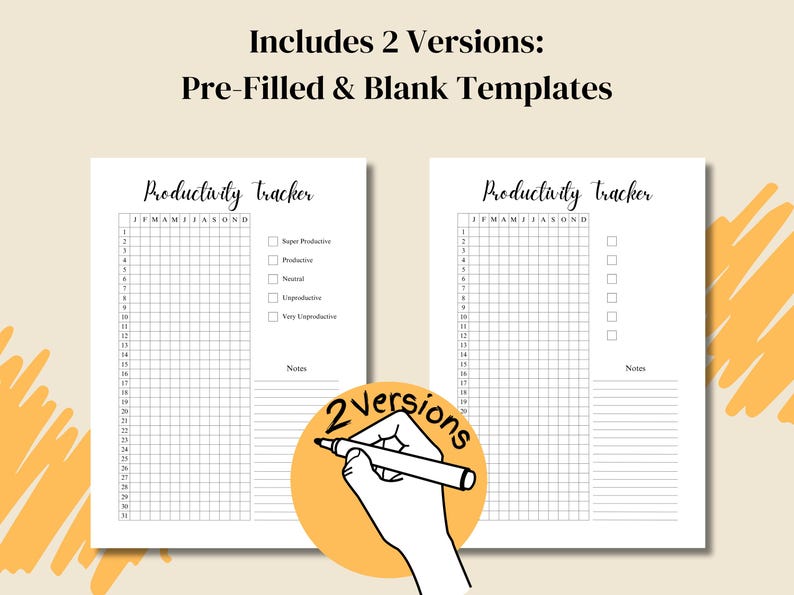 Productivity Tracker in Pixels - Printable Planner Page - Daily Task ...