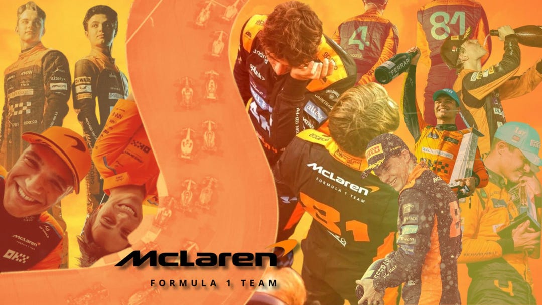 Mclaren F1 Team Papaya Theme Lando Norris and Oscar Piastri Wallpaper ...