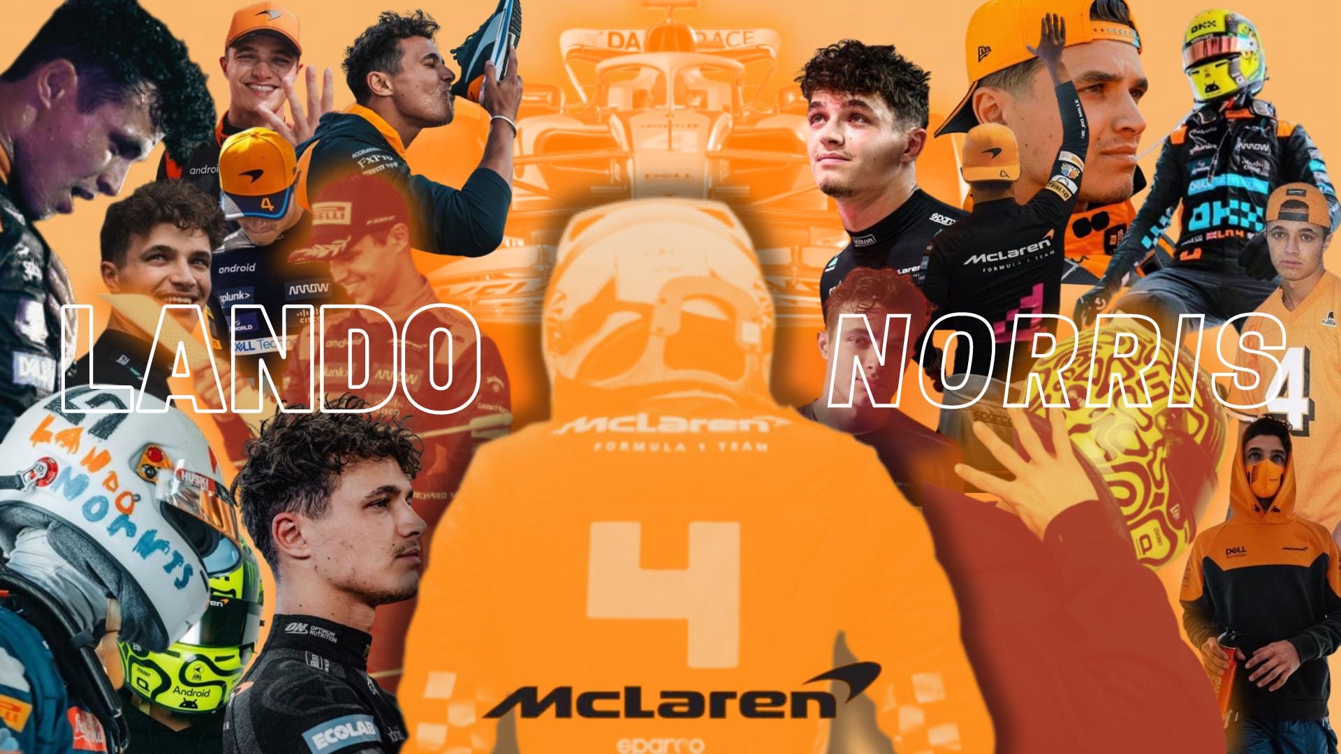 Lando Norris Mclaren F1 Collage Wallpaper - Etsy
