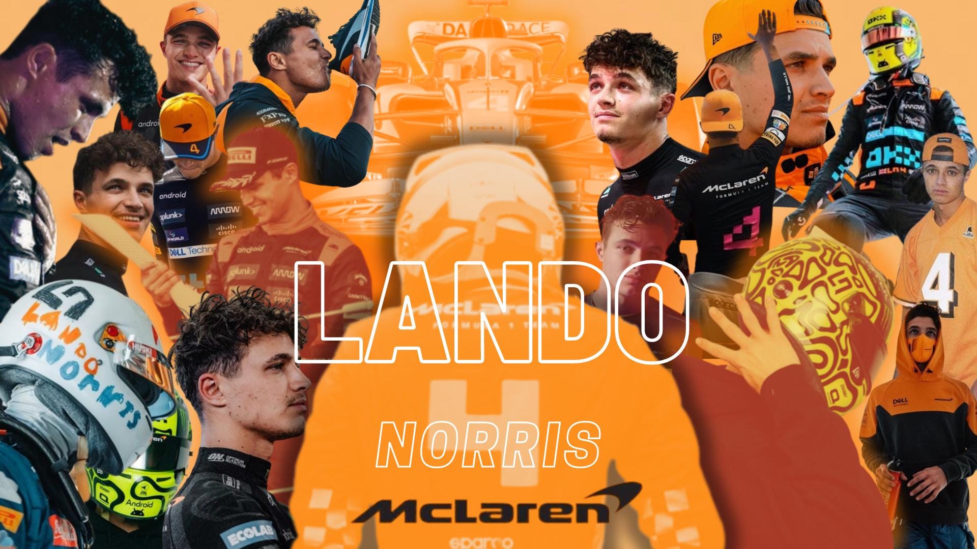 Lando Norris Mclaren F1 Collage Wallpaper - Etsy
