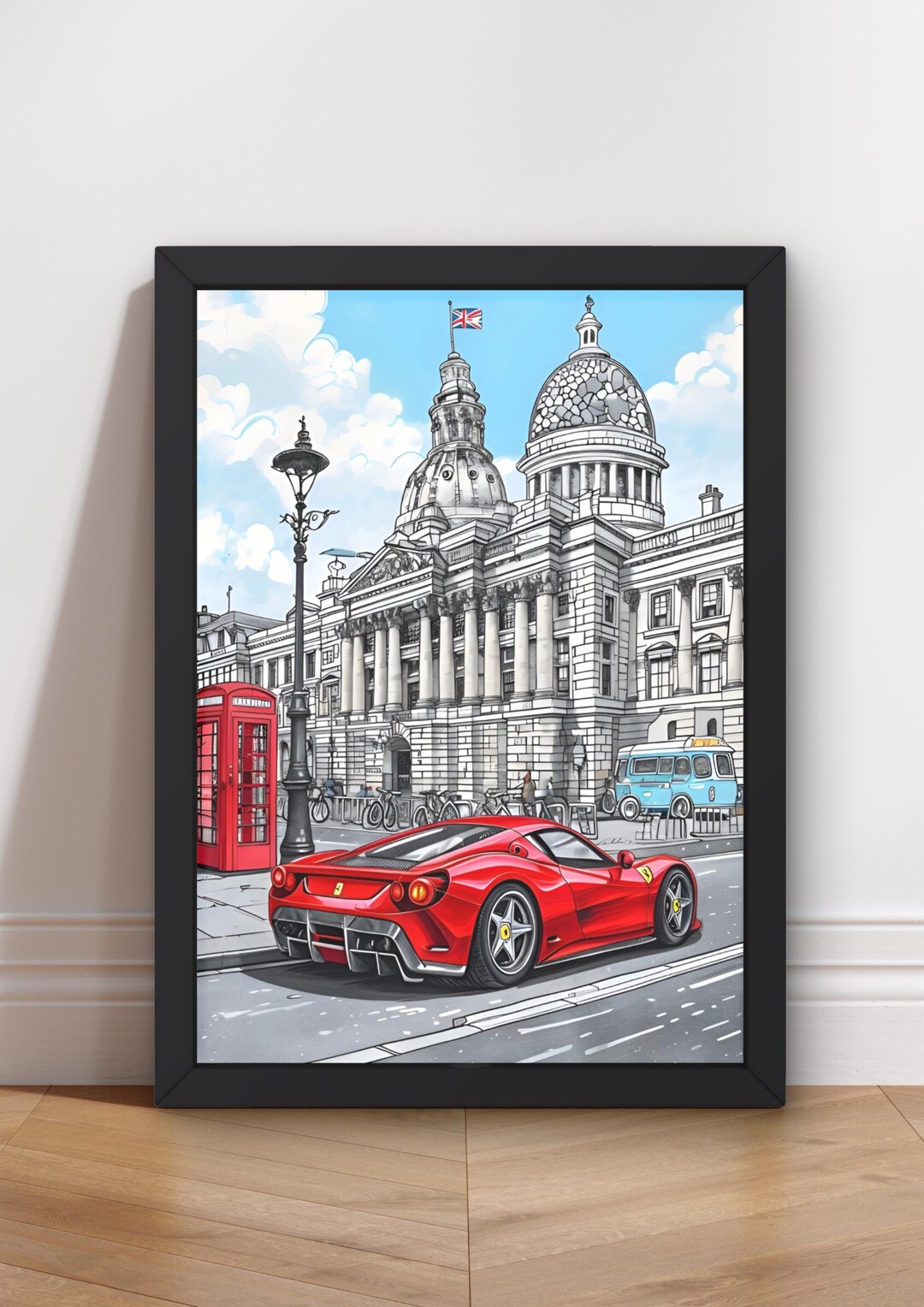 Ferrari Car Poster- Nostalgic Wall Art, Digital Download, Car ...