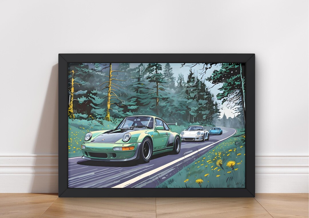 Porsche Car Poster- Nostalgic Wall Art, Digital Download, Car ...