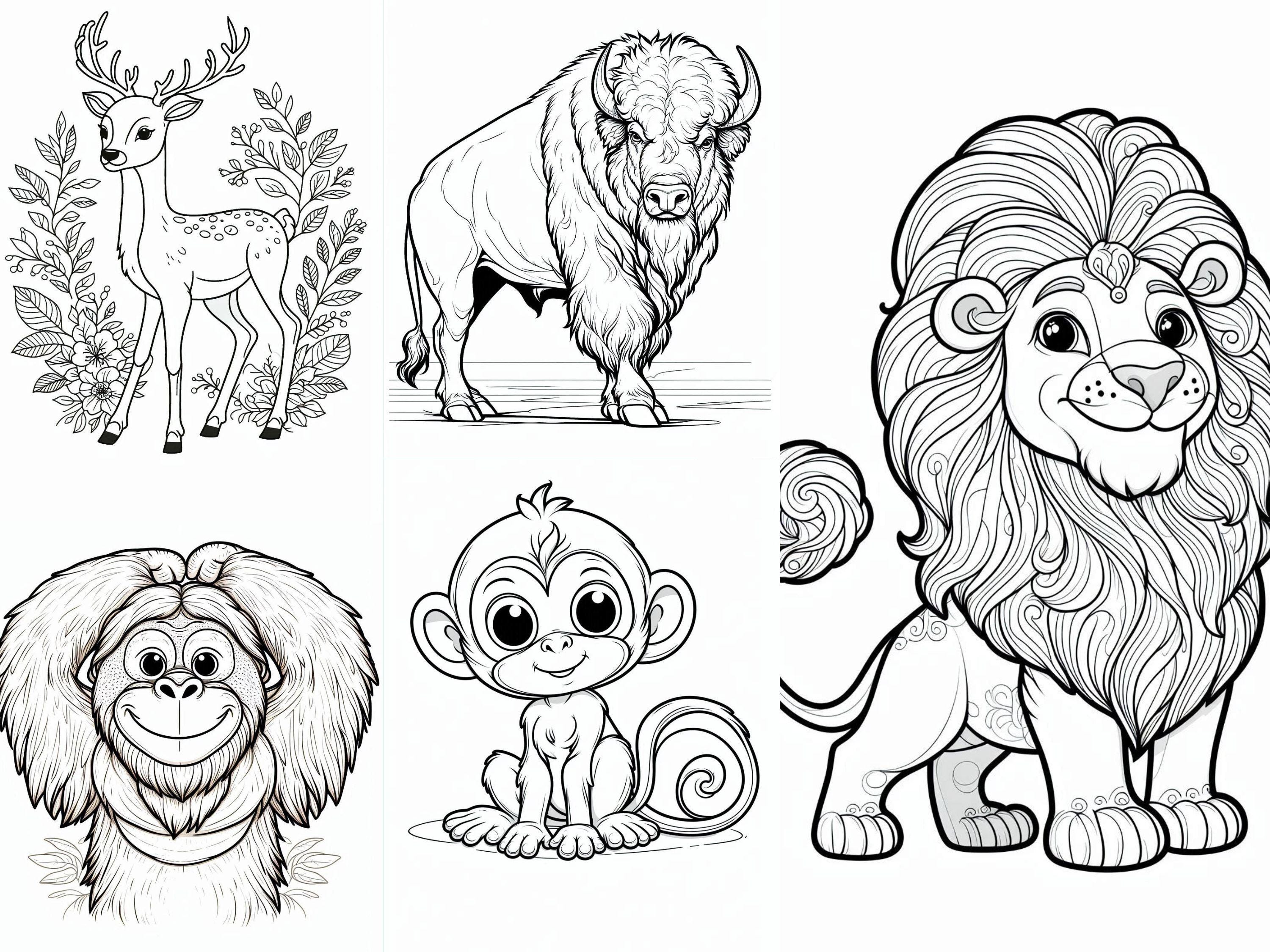 40 Animal Coloring Pages | Cute & Fun Wildlife Coloring Book ...