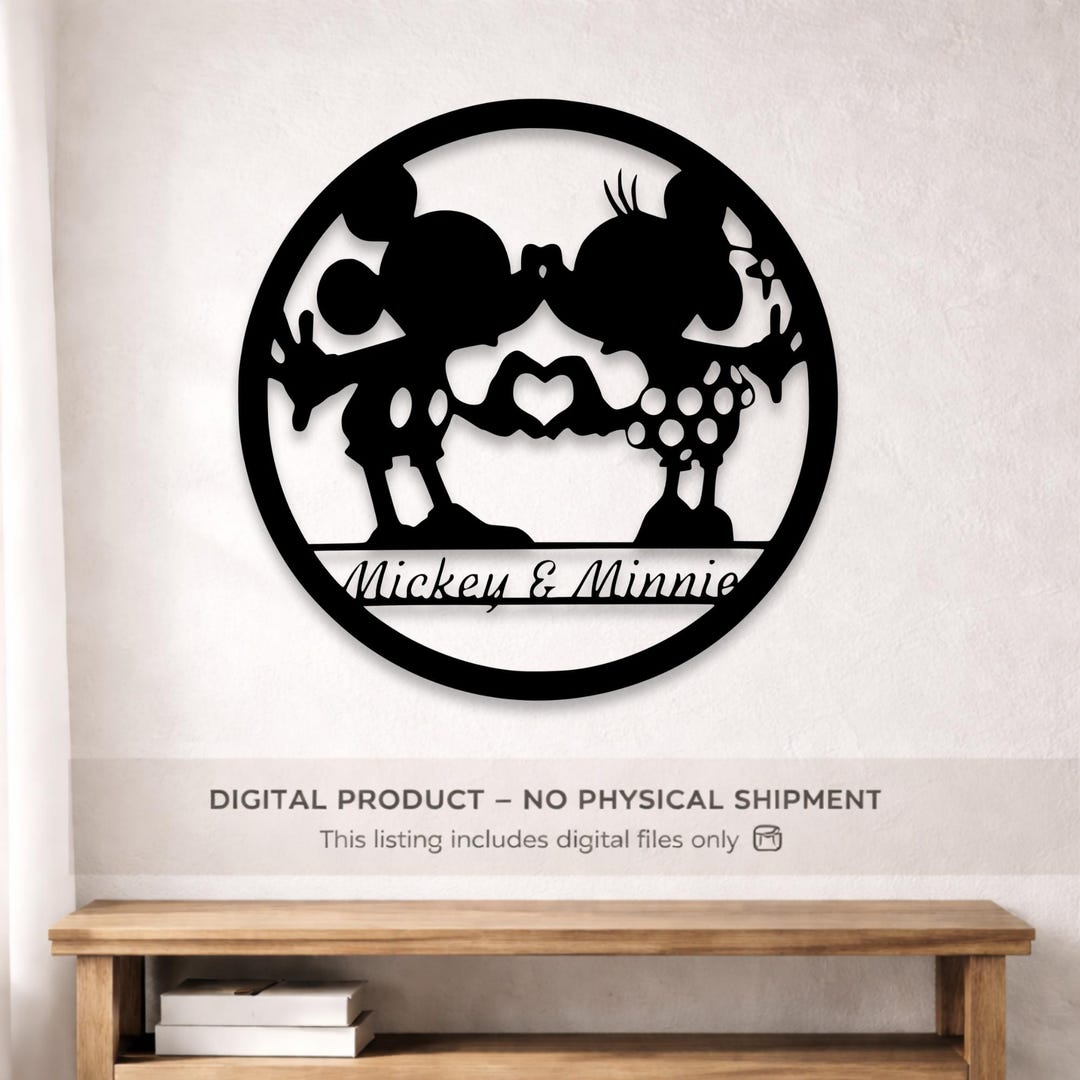 Cartoon Mouse Couple Laser Cut File | CNC Router SVG DXF (digital ...
