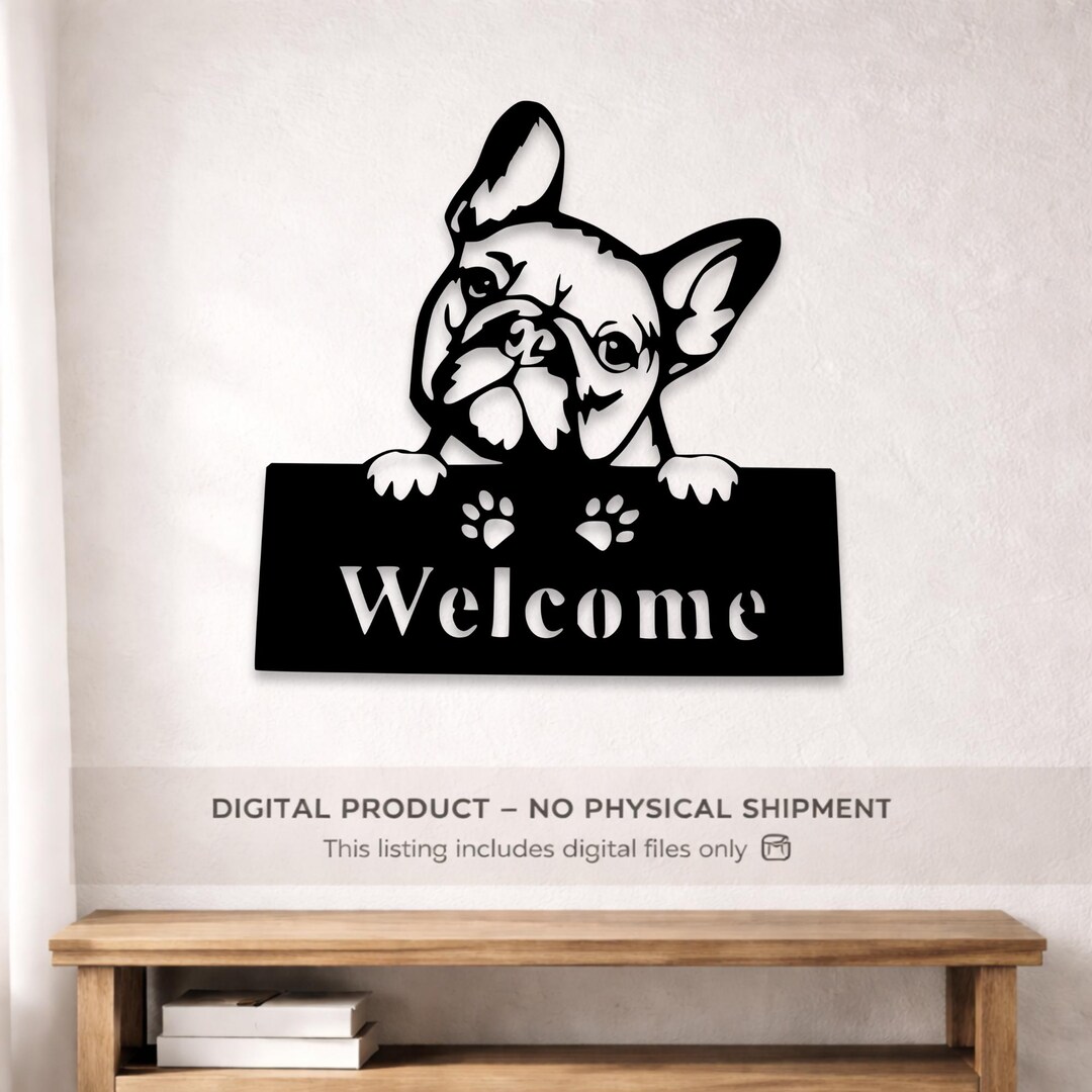 French Bulldog Dxf Svg Digital Files | Dog Laser Cut Files | Glowforge ...