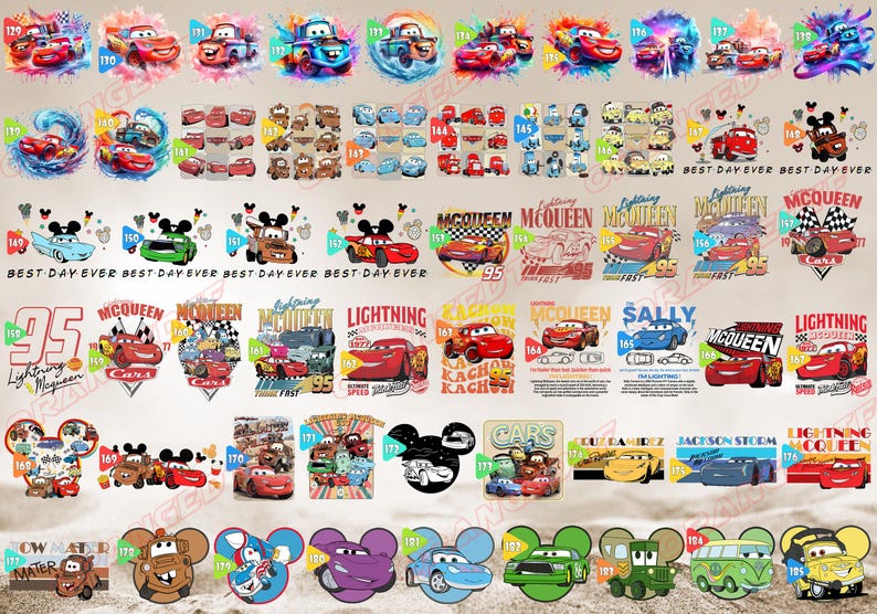 Disney Cars Dtf Transfer, Cars Firetruck, Zen Master, Disney Cars Ready ...