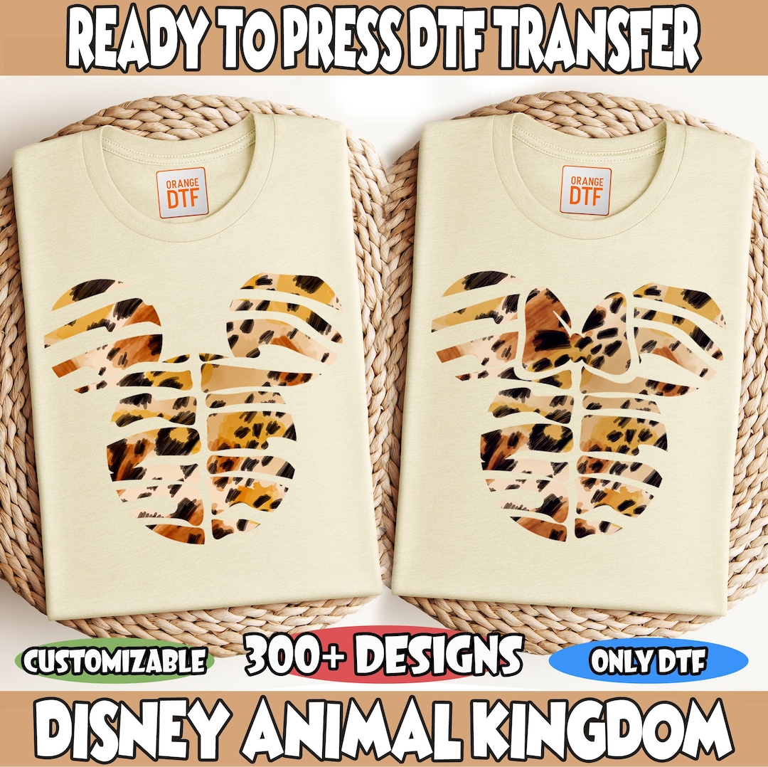 Animal Kingdom DTF Transfer, Disney Safari DTF, Disney Ready to Press ...