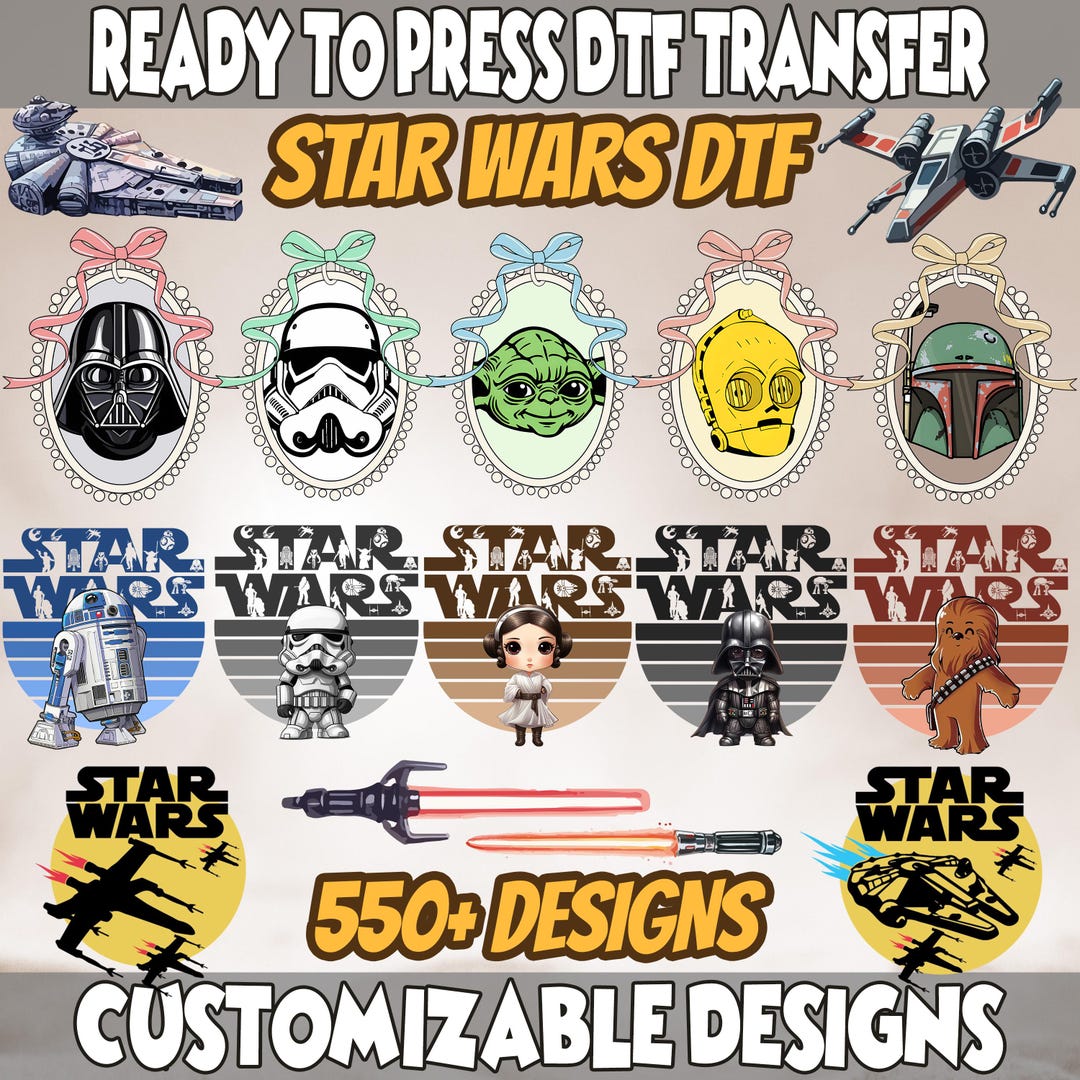 Disney Star Wars DTF Transfer, Disneyworld DTF, Galaxy's Edge Ready to ...