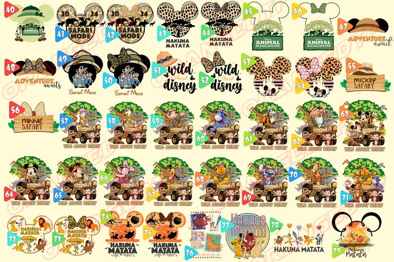 Hakuna Matata Mickey Ears Dtf Print, 2025 Disney Safari Dtf Transfer ...