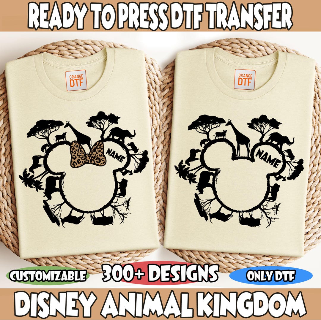 Custom Disney Animal Kingdom DTF Transfer, Safari Family Matching DTF ...