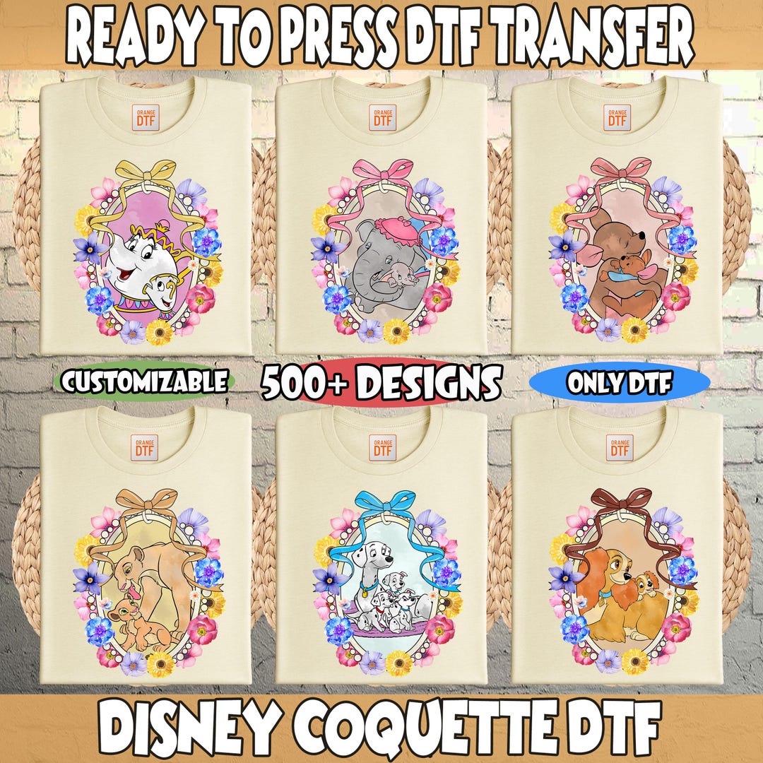 Disney Characters Dtf Transfer, Disney Coquette Dtf, 101 Dalmatians Dtf ...