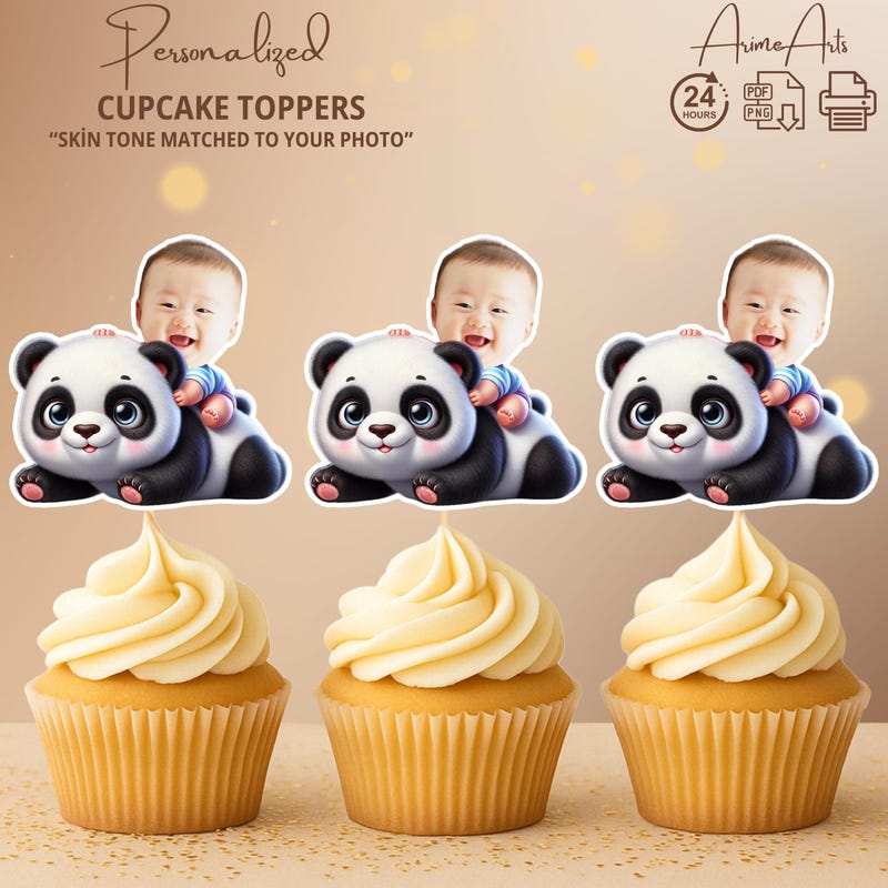 Panda Cake Topper - Etsy