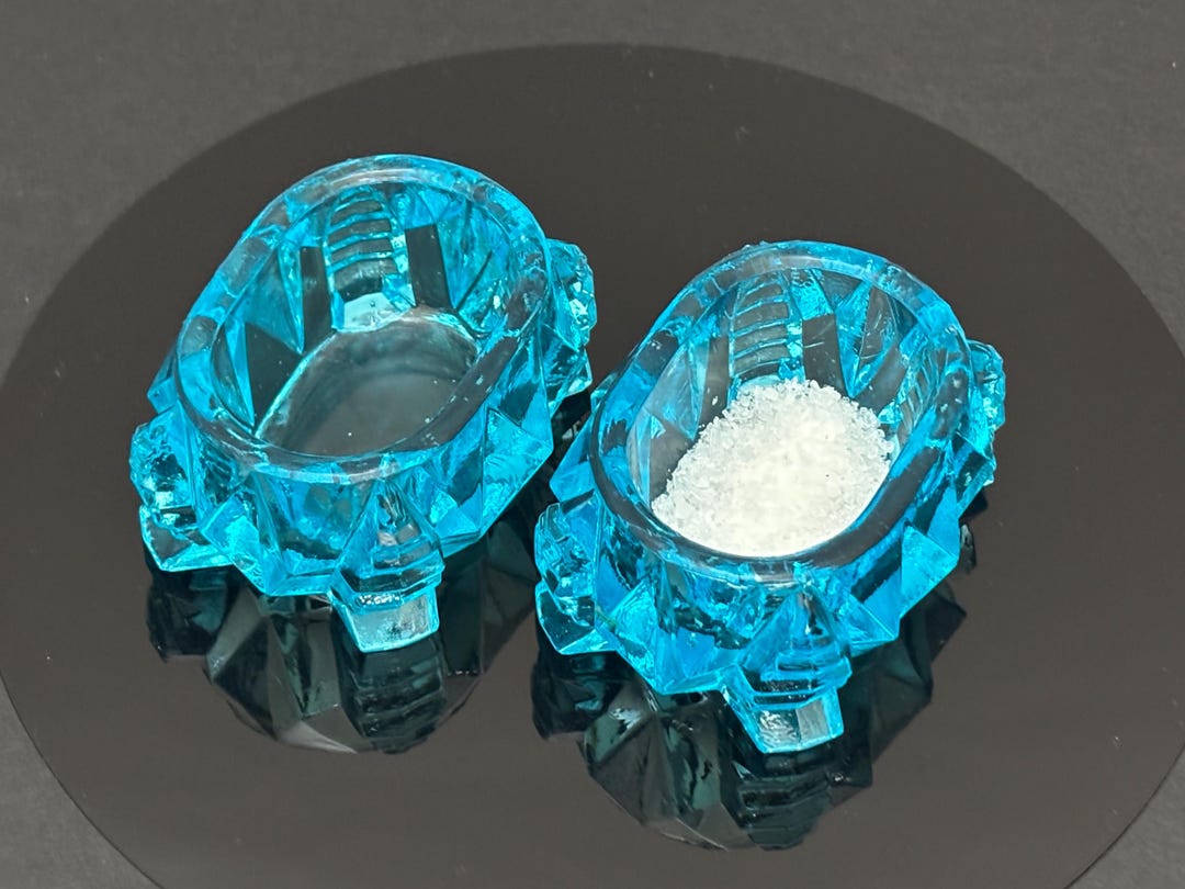 Antique Turquoise Salt Cellar Set - Etsy