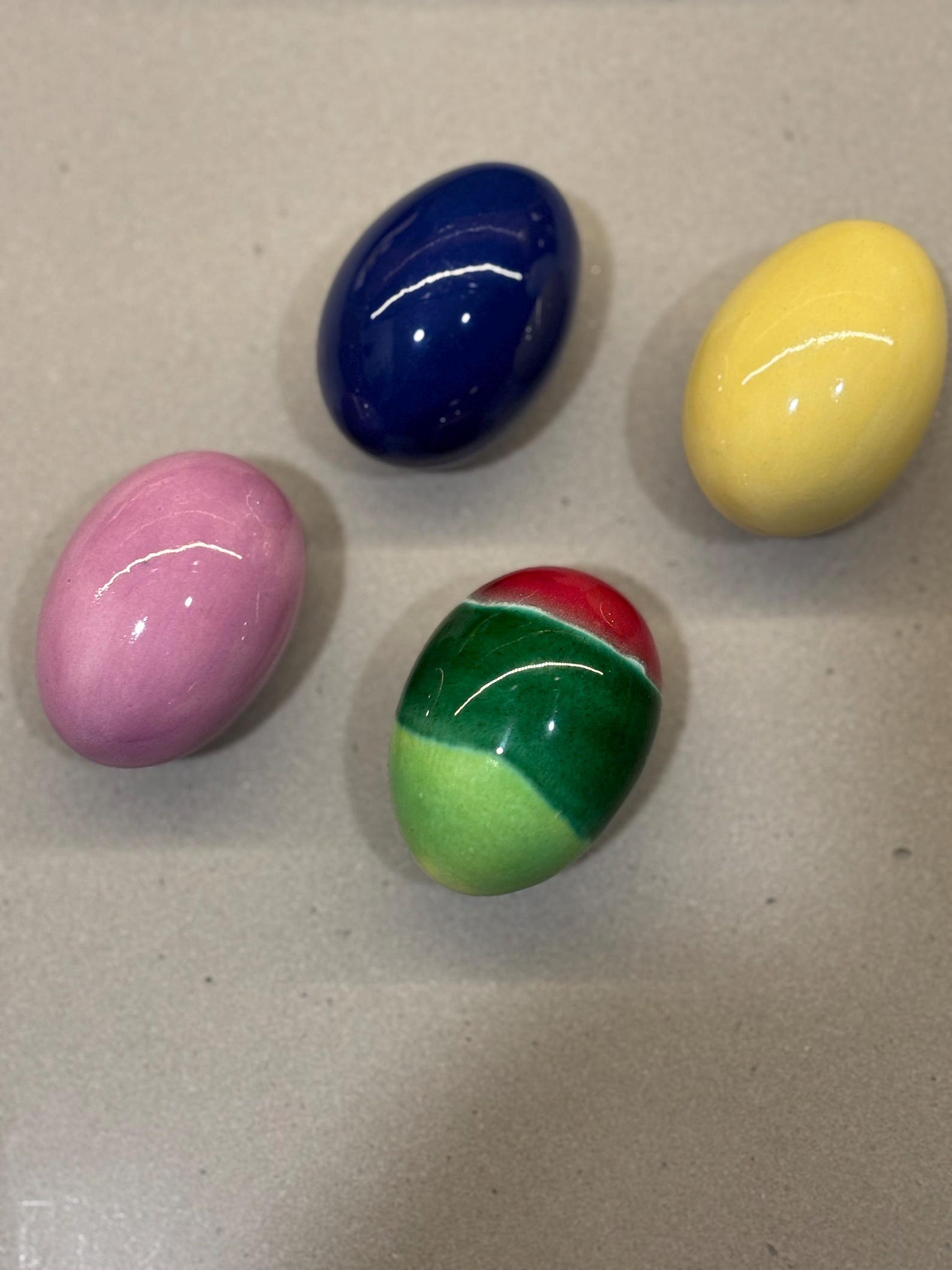 Vintage Hand Painted Ceramic Easter Eggs | Set of 4 - Etsy