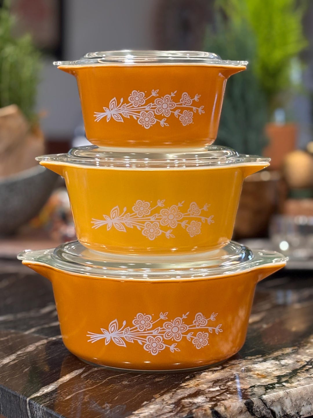 Pyrex Butterfly Gold Casserole Dishes With Lids - Etsy
