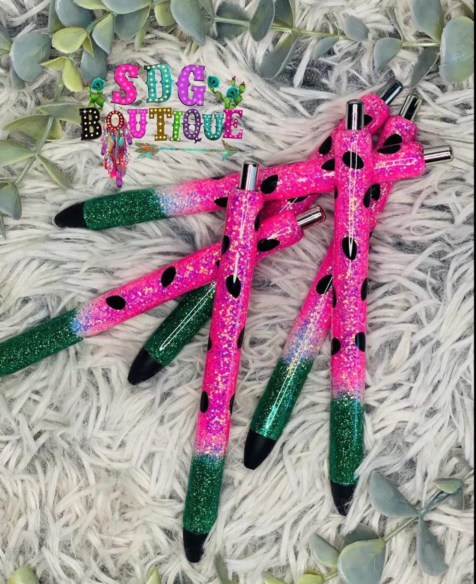 Watermelon Glitter Pen - Etsy