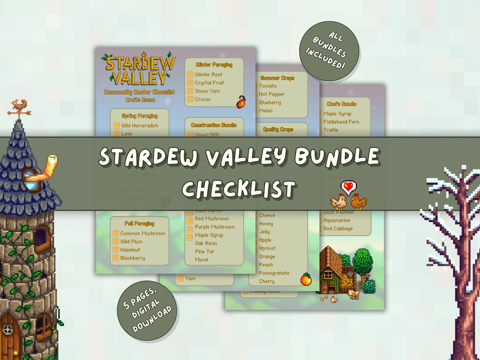 Stardew Valley Community Center Checklist - Etsy