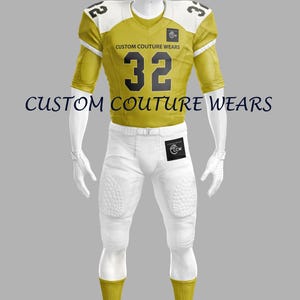 Custom American Football Uniform Set Personalized Jersey Padded 12 ...