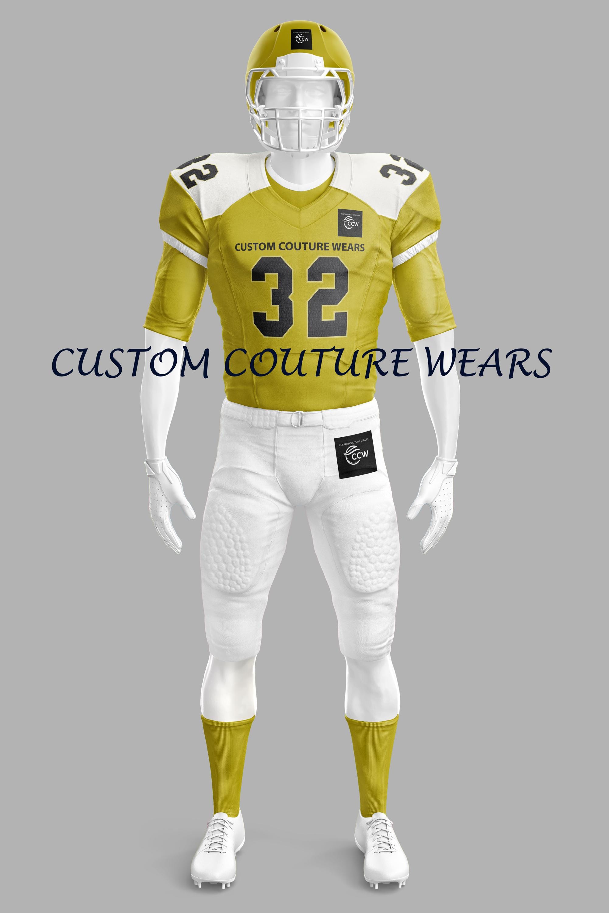 Custom American Football Uniform Set Personalized Jersey Padded 12 ...